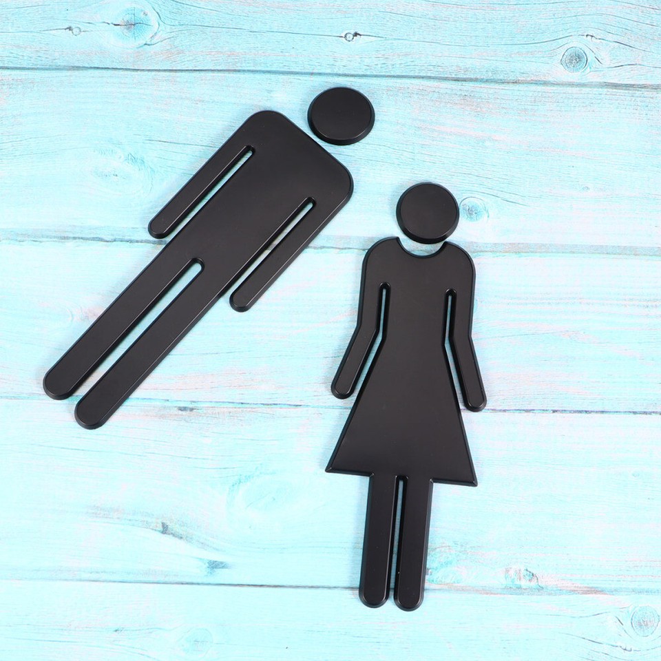 Bathroom Decor Signs Toilet Symbol Restroom Emblems House Number Woman ...
