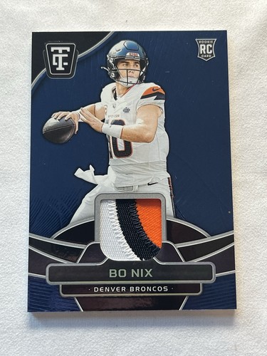 Bo Nix 2024 Totally Certified Blue Mirror /75 MEM - Patch RC # TCM-BNX ...