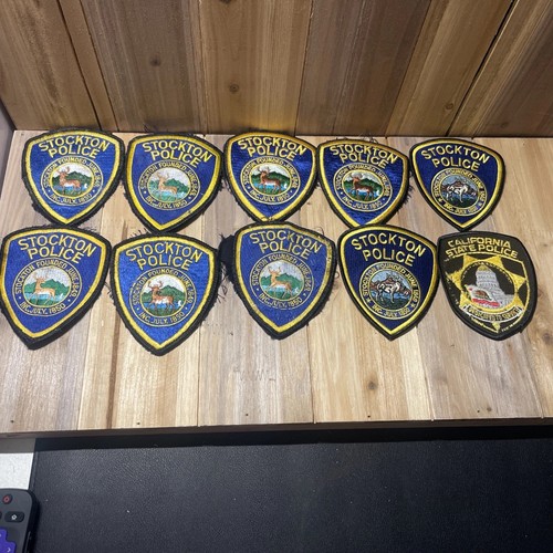 Stockton Police & State Police shoulder Patches Lot Of 10 | eBay