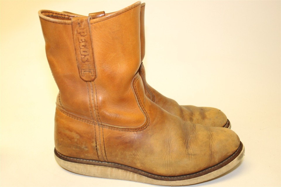 Red Wing Pecos 866 Vintage USA Made Men 10.5 D 44 Leather Soft Toe Work ...