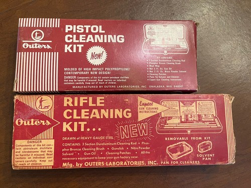 2 Vintage Outers Gun Cleaning Kits. #P-479 .22 Pistol Kit and #477 22 ...