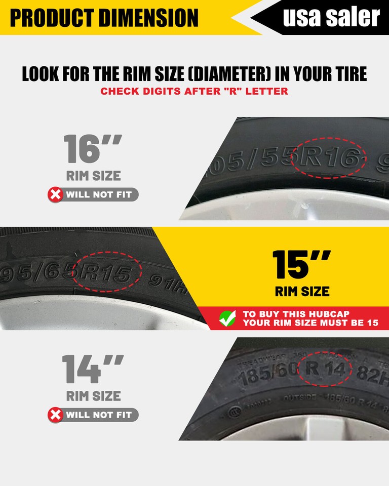 (4 Pack) 15" Hubcaps Wheel Rims Cover For 2016-2022 TOYOTA PRIUS/PRIME ...