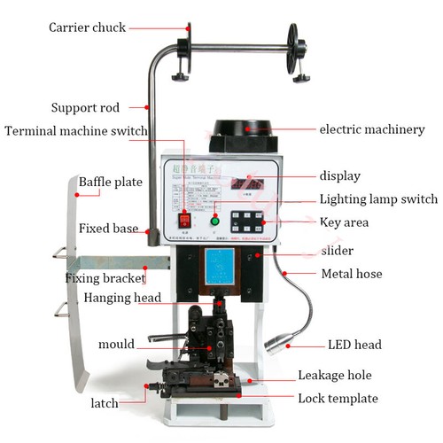 Multifunctional Electric Terminal Crimper 1.5T Low Noise Terminals ...