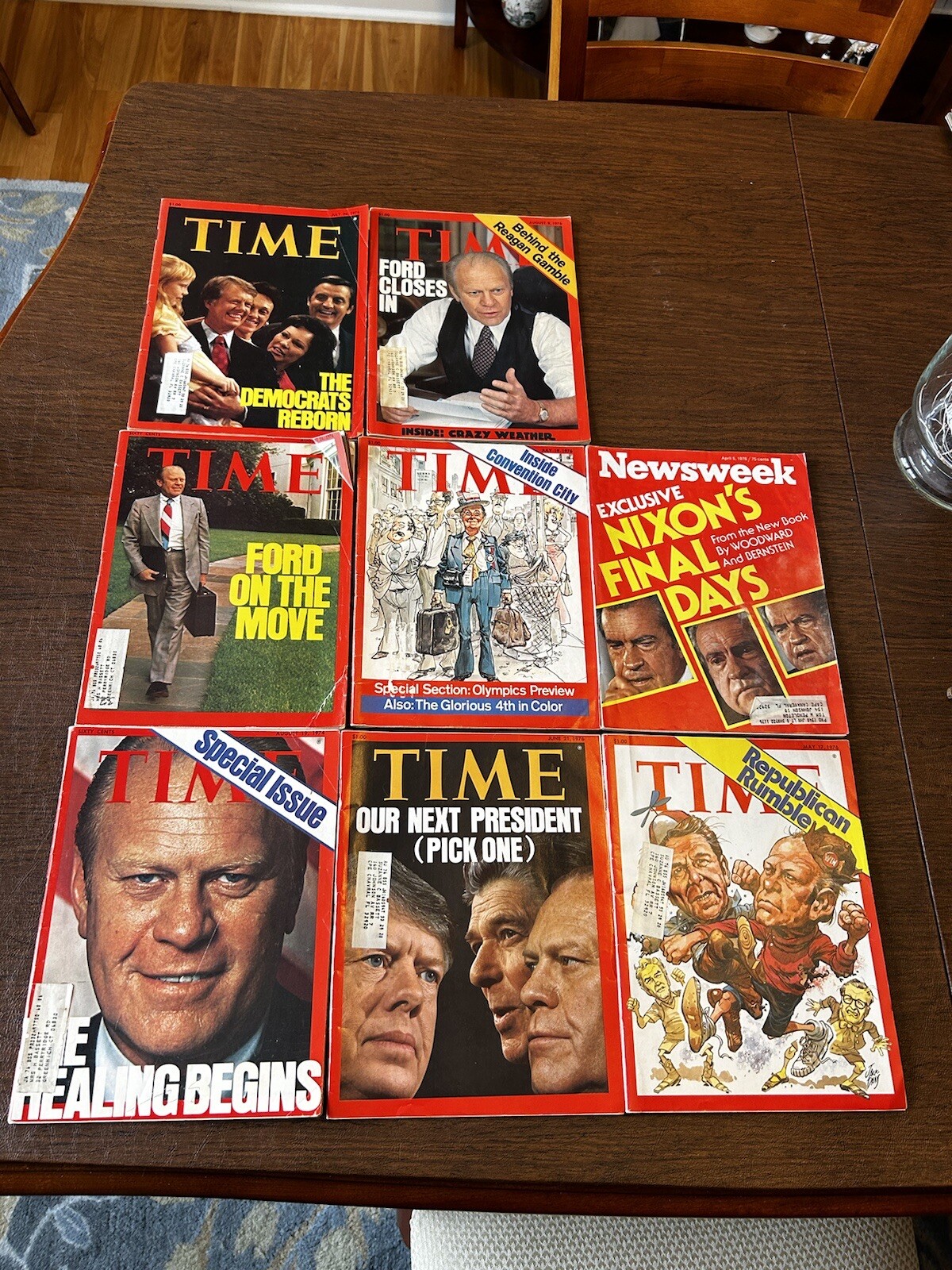 Time Magazine Collection 1974/1976. Newsweek 1976 Ford Carter Reagan ...