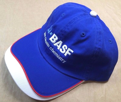 BASF We Create Chemistry Blue White Red Ball Cap Hat New w/o tags | eBay
