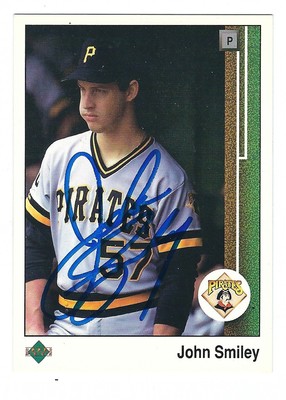 Autographed 1989 UD John Smiley Pittsburgh Pirates Card #516 w/ Show ...