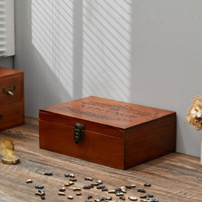 Wooden Lockable Box Pine Treasure Chest Storage Memory Keepsake Gift ...