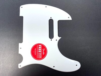 Genuine Fender Squier Affinity Tele PICKGUARD WHITE 1-PLY 8-Hole ...