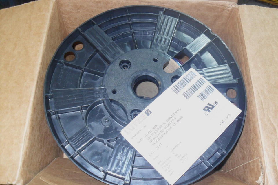 qty 25ft - Lutze 111422.1000 High Flex Motor Cable SU+M(C) PUR UL SERVO ...