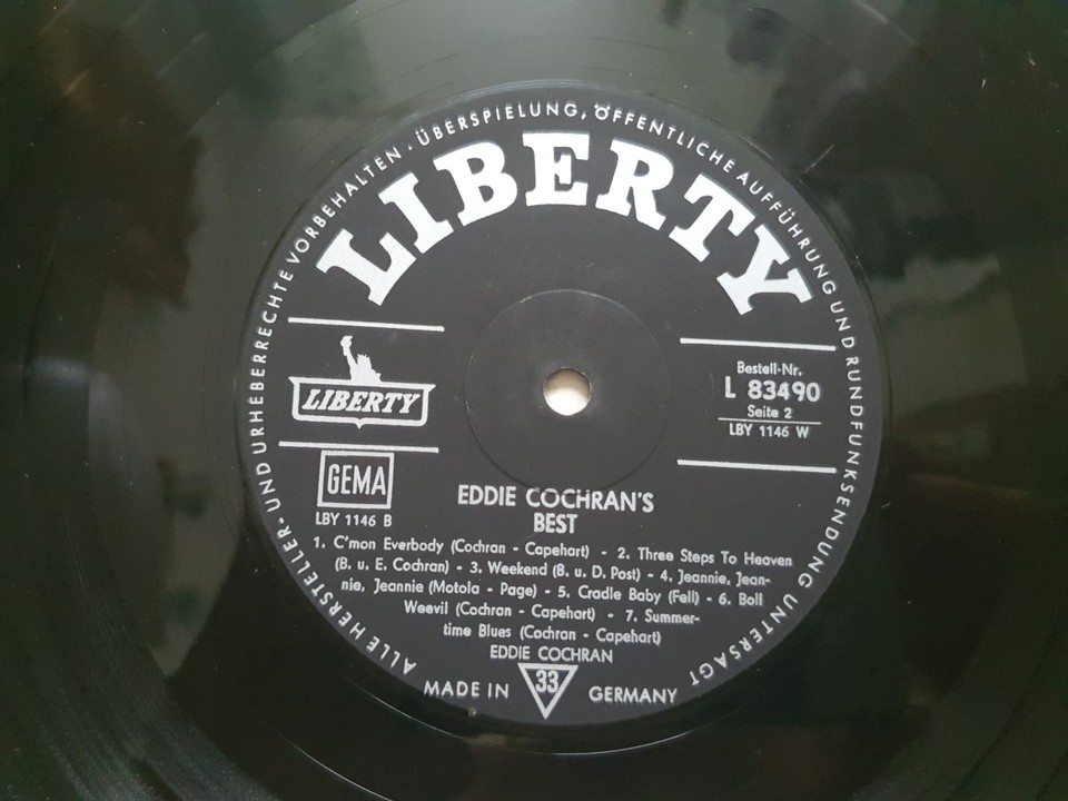 EDDIE COCHRAN´s Best! *1960 GERMAN MONO LIBERTY SILVER/BLACK LABEL ...