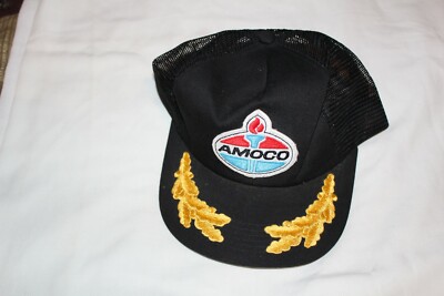 amoco truckers hat good shape snap back | eBay