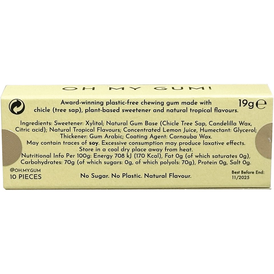 Oh My Gum! Tropical Sugar Free GUM 19g (Pack of 3) | eBay