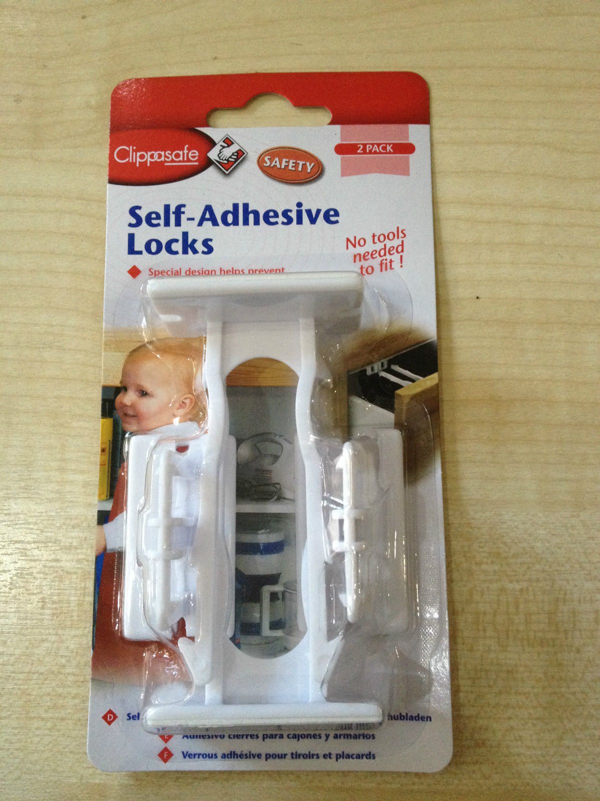 Self-Adhesive Lock Cupboard & Drawer Locks 2 Pack Child Safety UK ...