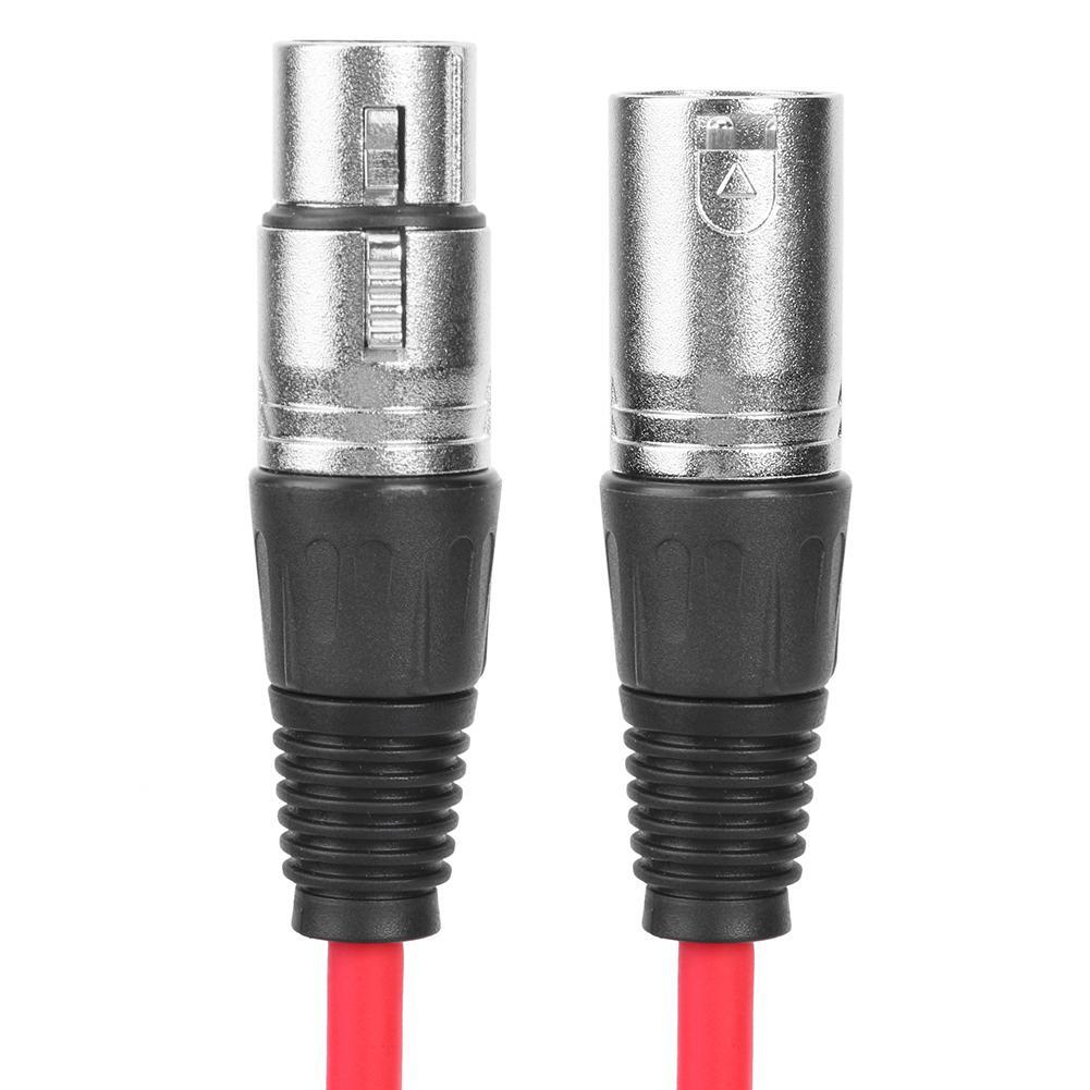1m XLR 3Pin Cable Male to Female Shielded Microphone Wire Cord (Red) | eBay