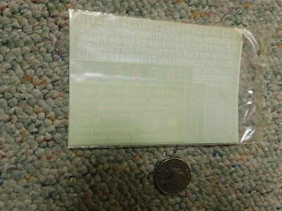 Walthers decals HO Loco Steam 41-70 Chicago North Western CNW white ...