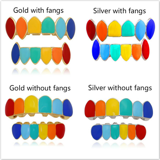 20+ Styles Hip-hop Rapper Mouth Caps Custom Teeth Grills Tooth Grillz ...