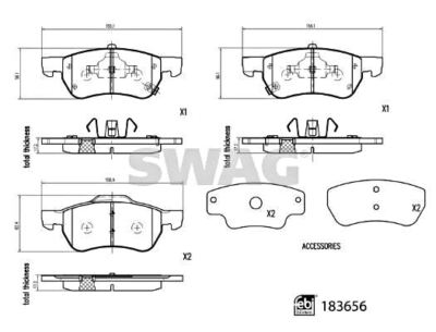 SWAG Front Disc Brake Pad Set For MG Mg Zs 17- 10343249 | eBay