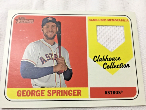 George Springer Topps Clubhouse Collection 2018 Astro’s Baseball Card ...