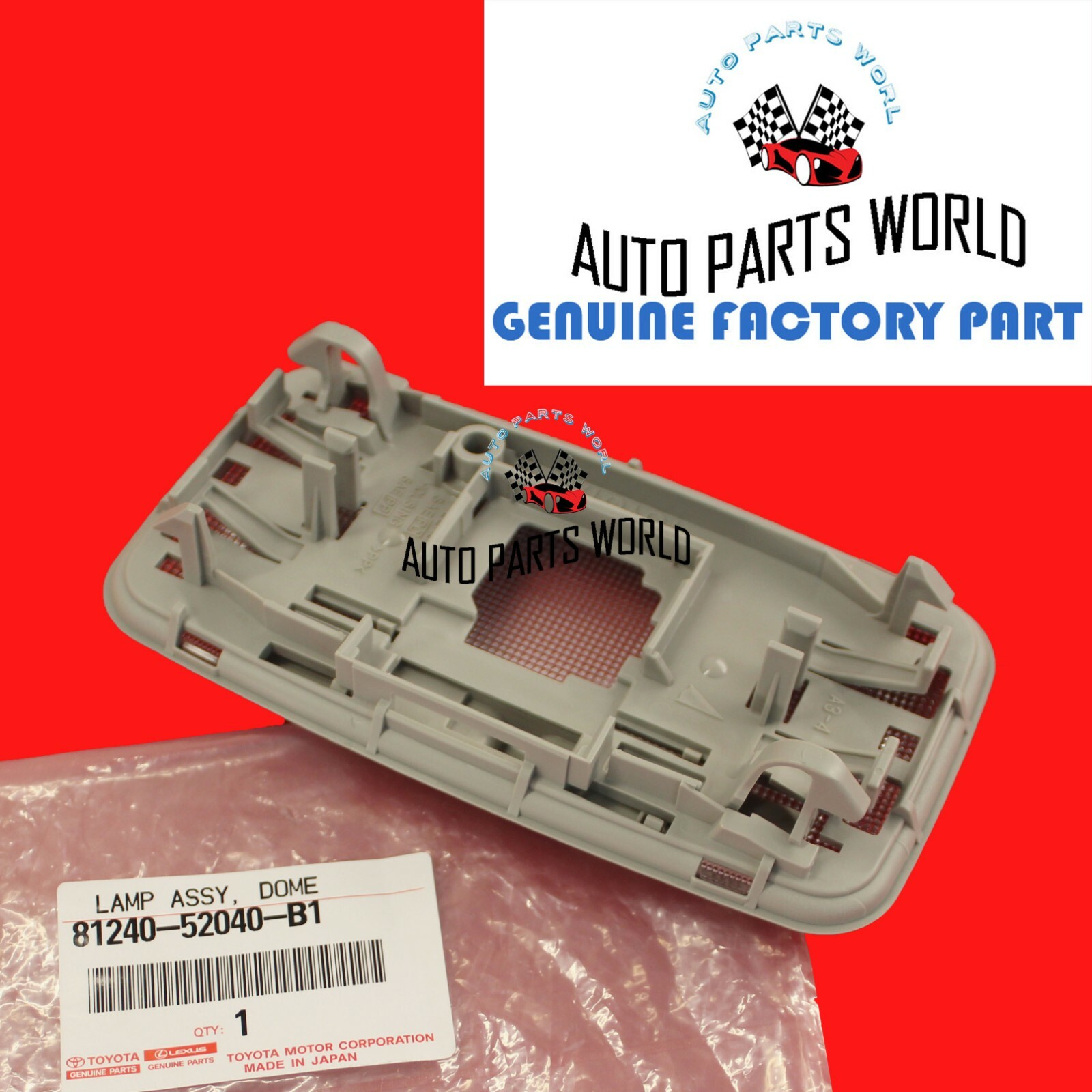 GENUINE TOYOTA MATRIX FJ COROLLA xB GRAY FRONT DOME OVERHEAD LAMP 81240 ...