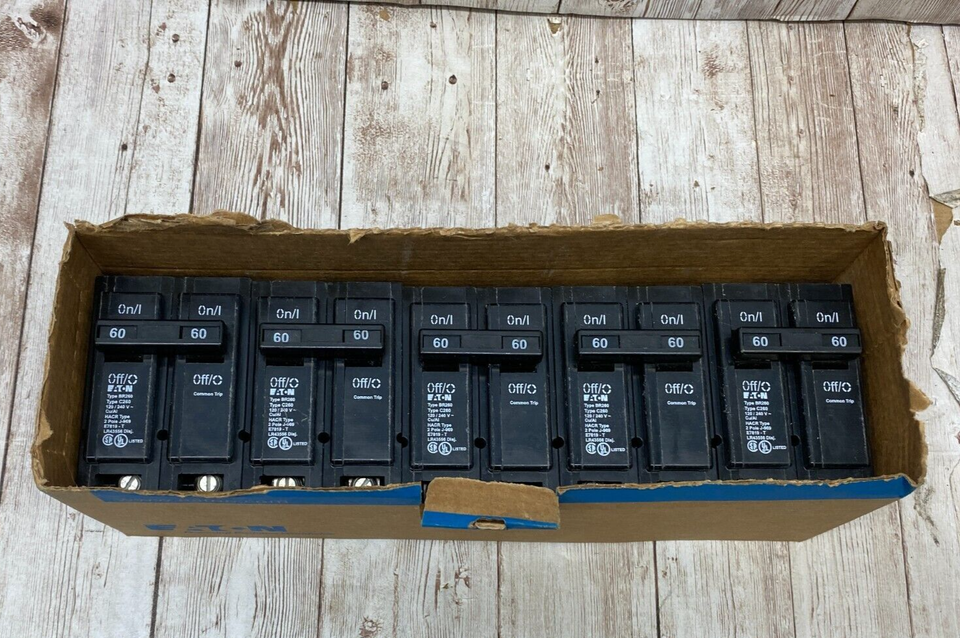 (5) EATON BR260 Circuit Breakers 60 AMP 2 Pole Type BR *NEW IN BOX ...