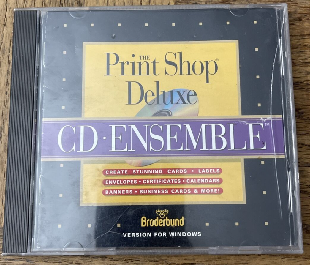 The Print Shop Deluxe PC Software Version 3.1 Windows-rare-SHIPS N 24 ...