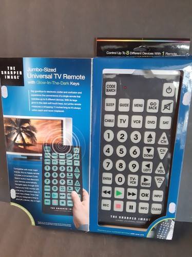 Extra Large Universal Remote Control Glow-in-the-Dark Sharper Image ...