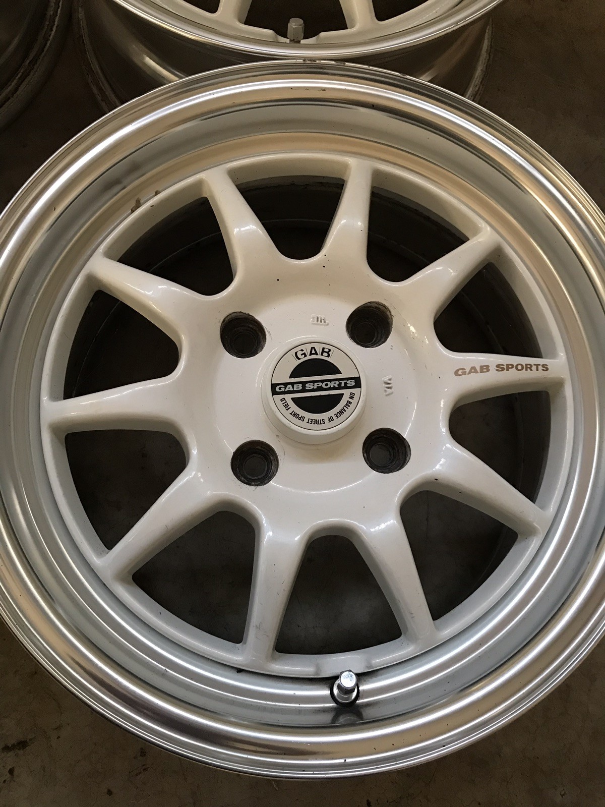 **RARE ** 15” White GAB SPORT JDM RIMS. 4x114.3 | eBay