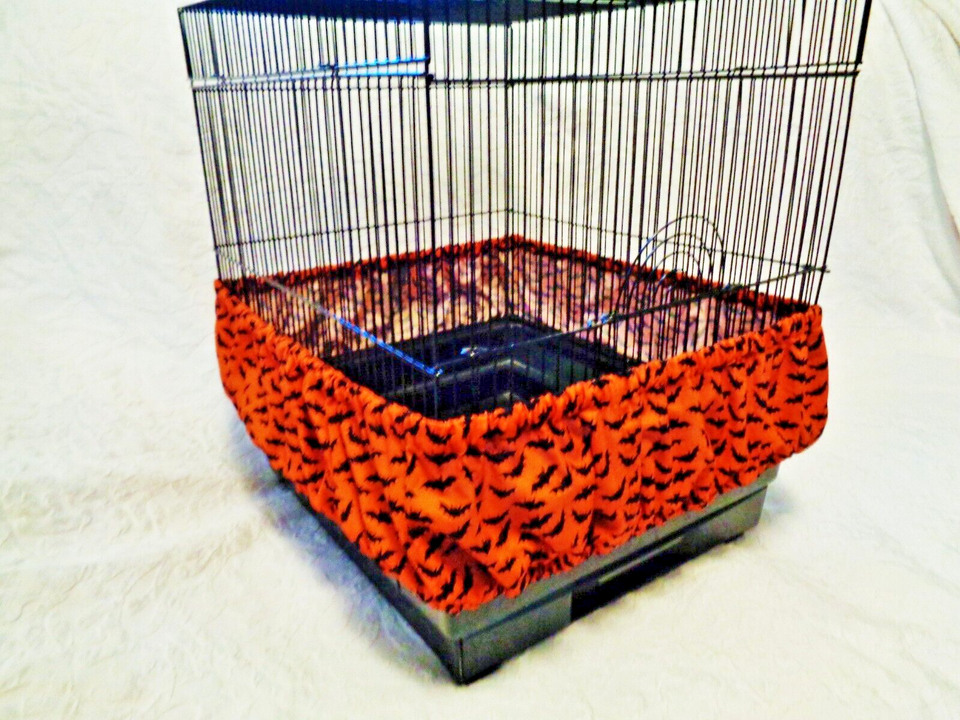 LARGE Bird CAGE Seed Catcher SKIRT ONLY "Flying Bats" | eBay