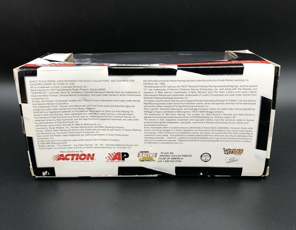 Dale Earnhardt Jr #3 ACDelco Racing 1/24 NASCAR Chevy Diecast Action ...