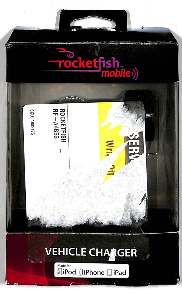 rocketfish mobile RF-A4B55 vehicle charger car auto made for iPod ...
