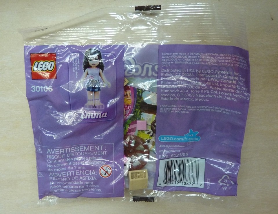 LEGO Friends 30106 Ice Cream Stand Emma poly bag from 2013 673419188777 ...