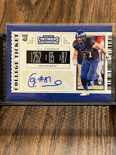 C.J. CONRAD 2019 CONTENDERS DRAFT AUTO #205 WILDCATS ROOKIE AUTOGRAPH ...