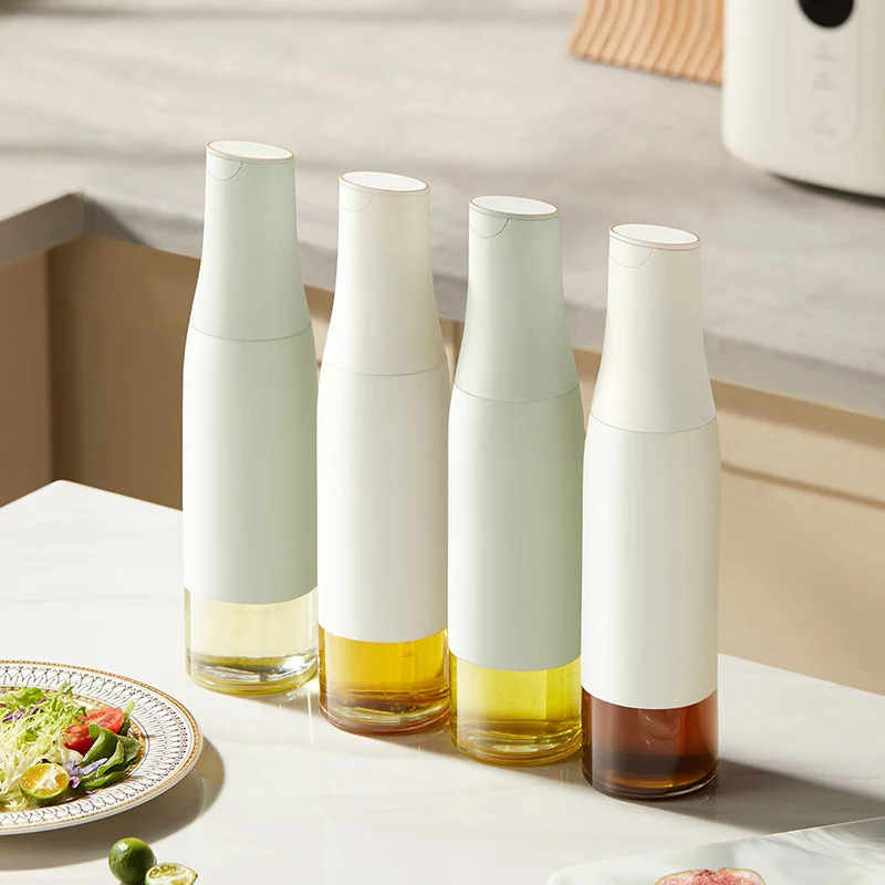 Glass Oil Bottle Automatic Opening And Closing Condiment Container ...