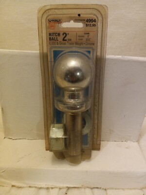 U-Hual Product 4994 2 In Dia Hitch Ball shank 1" by 3 1/8" 6k lbs ...