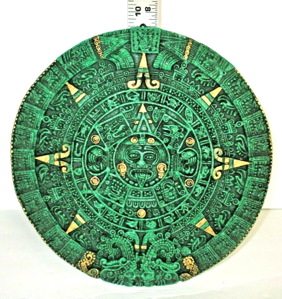 Aztec Sun Stone Calendar Mayan Mexico Plaque Art 7 1/2" | eBay