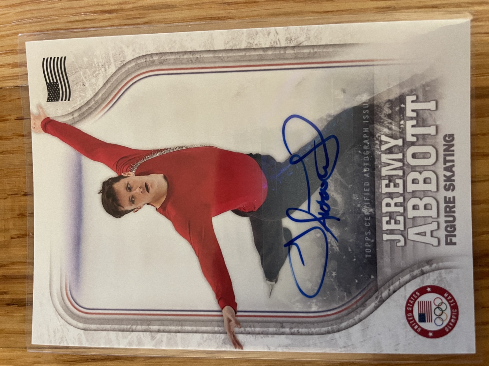 2018 Topps Olympics US-15 Jeremy Abbott Flag Autograph #/25 | eBay