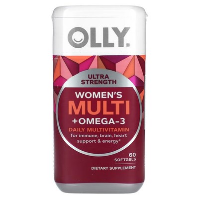 2 X OLLY, Womens Multi + Omega-3, Ultra Strength, 60 Softgels | eBay