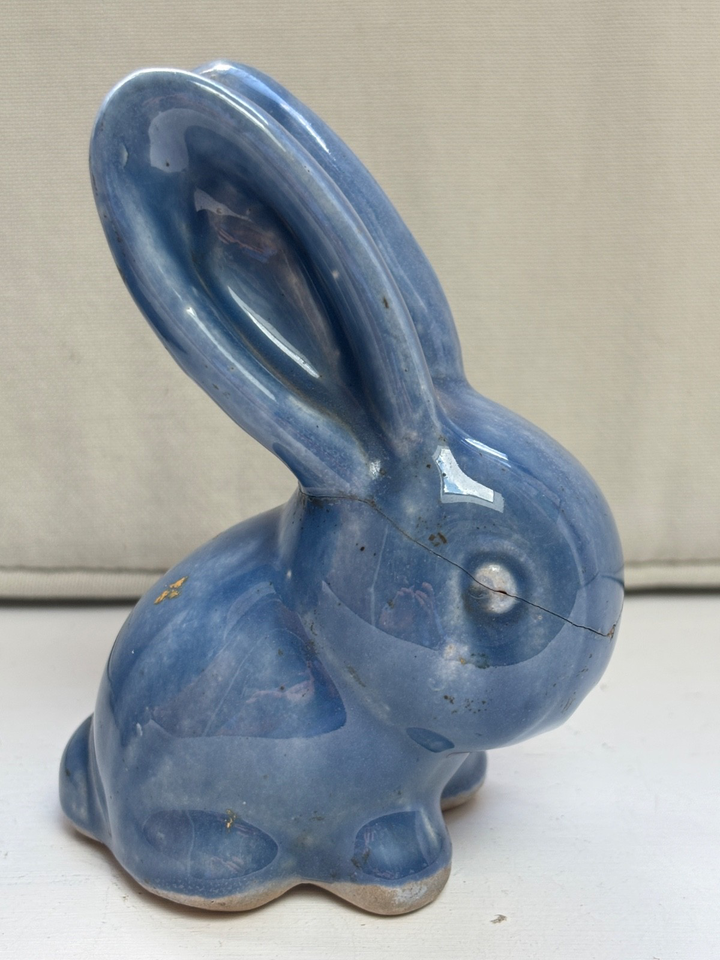 Antique Bourne Denby Rabbits GRADUATED SET of 3 in BLUE 1930s Bunny ...