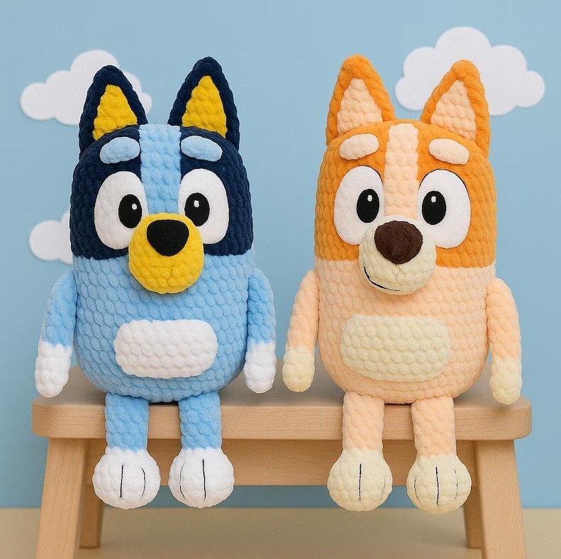 Crochet Amigurumi Bluey Chilli Heeler Pattern Only Craft Knit Ideas ...