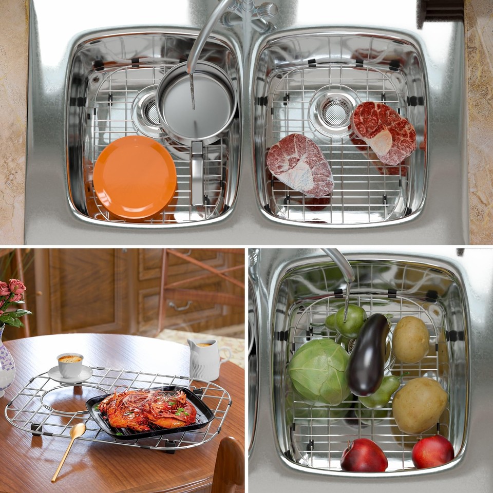 Sink Grid Protector Bottom Sink Grate for Kitchen Sink Prevents ...