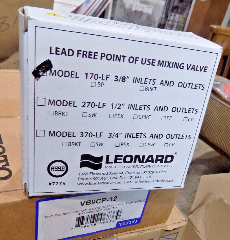 Leonard 3/8" 170-lf Lead Eco-mix Compression Inlet Type Mixing Valve ...