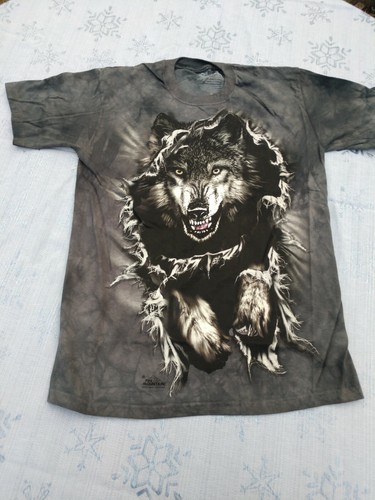 Wolf Tearing thru T-Shirt, Breakthrough Grey Wolf American Wolf by The ...