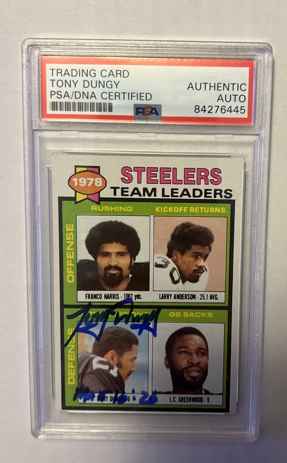 Tony Dungy Rookie Auto Signed 1979 Topps #19 PSA/DNA Authenticated HOF ...