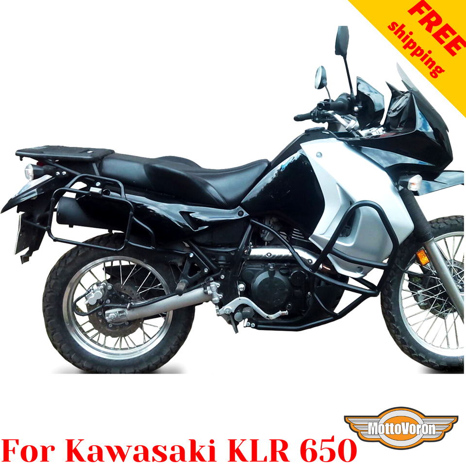 For Kawasaki KLR650 Side carriers KLR 650 Pannier rack KL-650A (87-18 ...