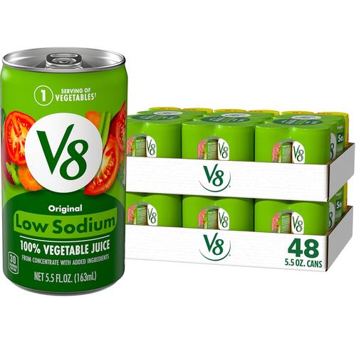 V8 Low Sodium Original 100% Vegetable Juice, Vegetable Blend with ...