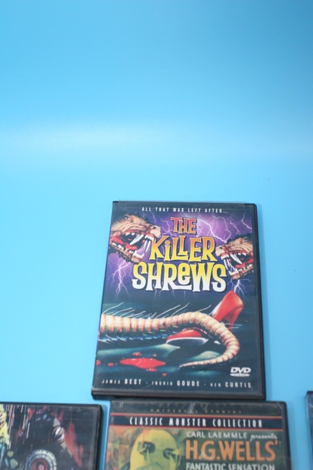 Lot of 7 Classic Horror DVDs Movies Oldies Vintage Horror 50's 60's B ...