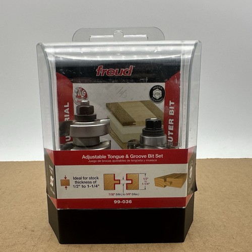 Freud 99-036 2 PIECE 1-3/4" Adjustable Tongue & Groove Bit Set CARBIDE ...