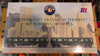 LIONEL 6-18378 New York City Transit Authority R27 Subway Car 2-Pack ...