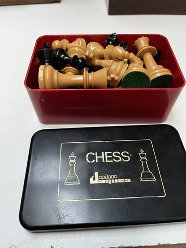 Jaques of London Chess Set In Original Box Vintage Made In England King ...