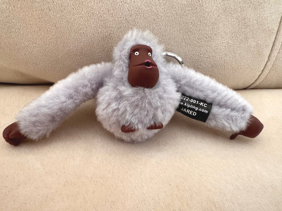 NWT KIPLING MONKEY KEYCHAIN KEY RING CHARM BLACK RED GRAY BLUE GREEN ...